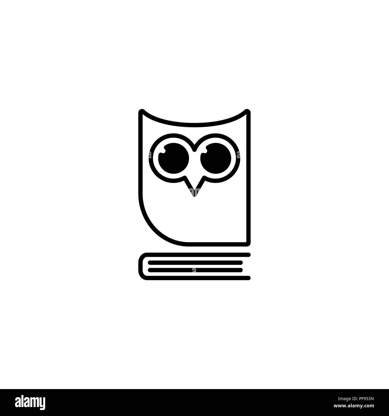 Web icon. Owl on the book, logo, education emblem Stock Vector Image ...