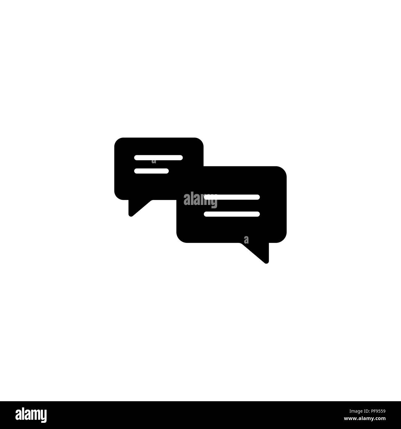 Web icon. Dialog. vector illustration black on white background Stock ...