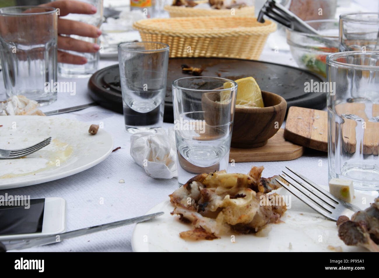 Dirty Dishes At Restaurant High Resolution Stock Photography and Images ...