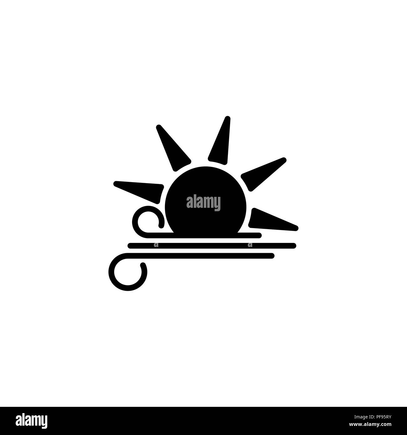 Windy day illustration Black and White Stock Photos & Images - Alamy