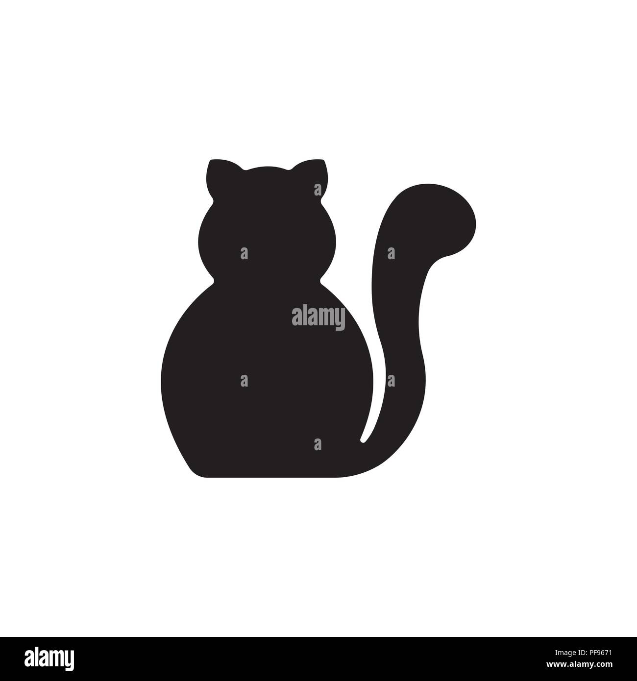 Sitting Cat Pictogram Stock Photos & Sitting Cat Pictogram Stock Images ...