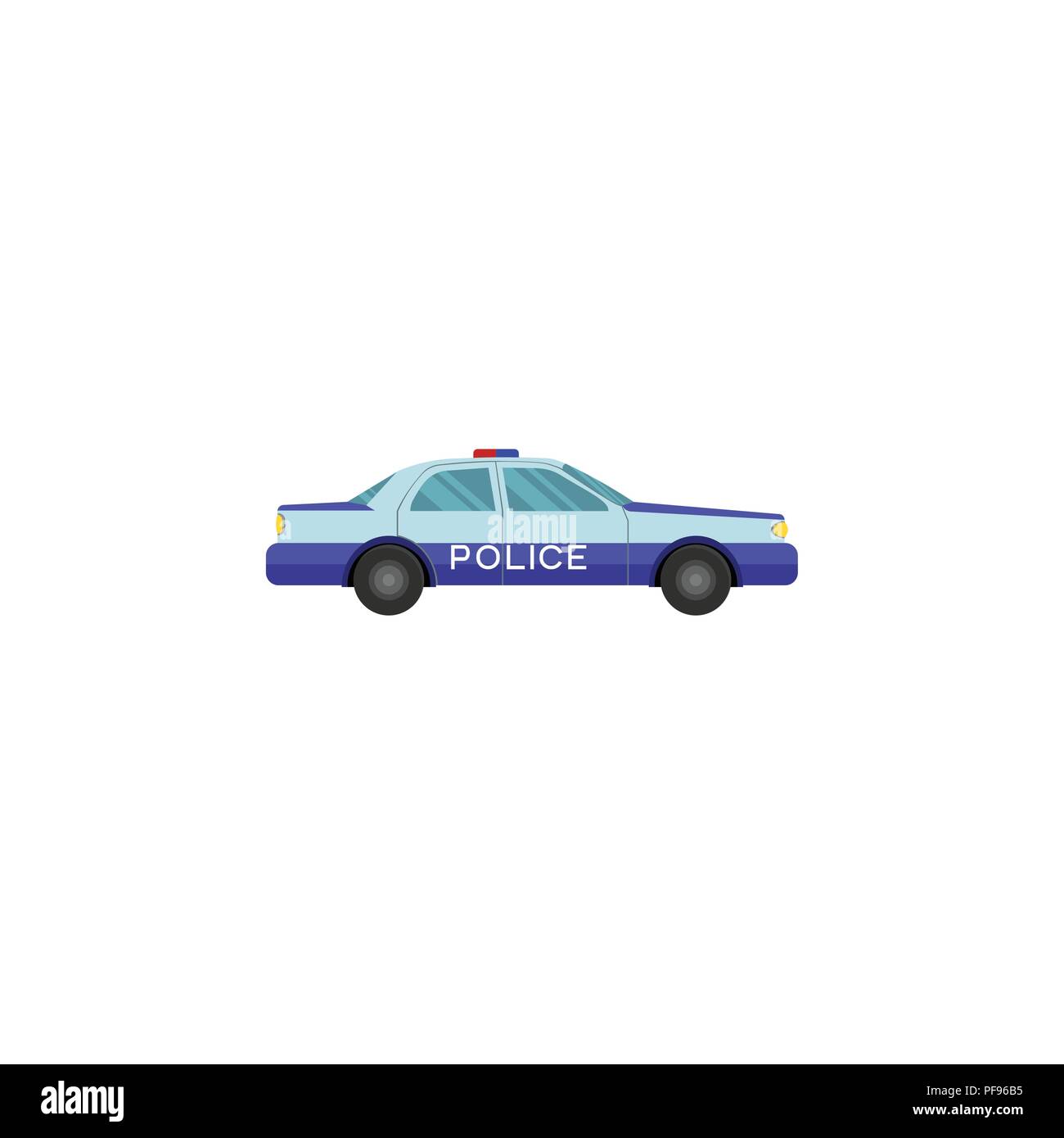 Color vector image. Police car on a white background Stock Vector Image ...