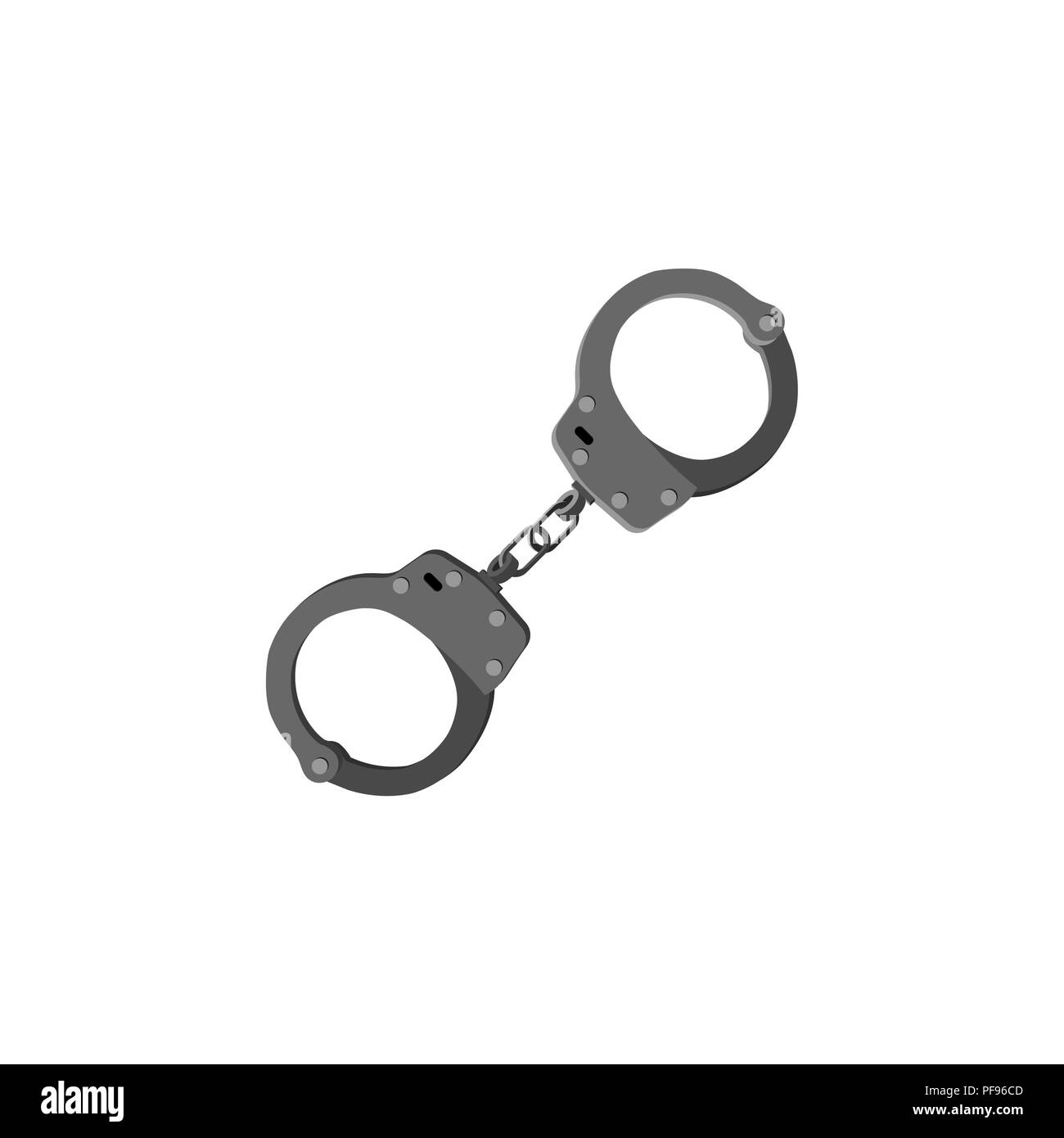 Color vector image. Handcuffs on a white background Stock Vector Image ...