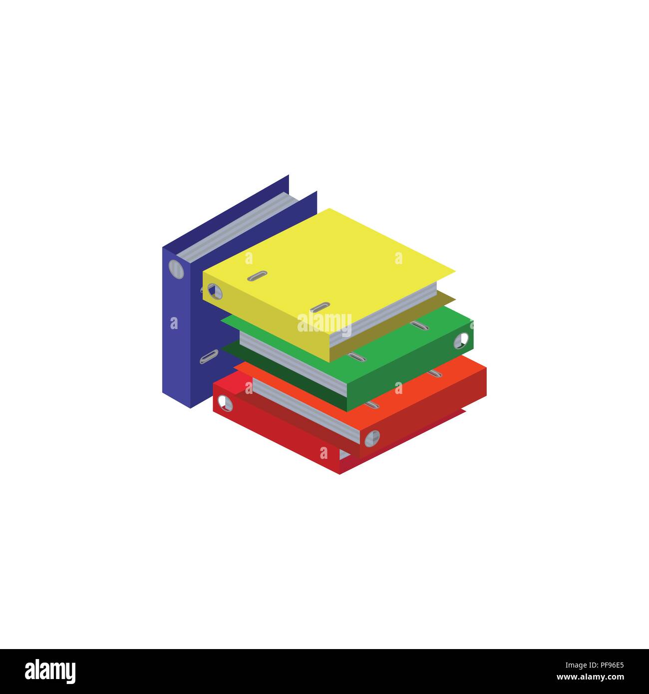 Color vector image. A stack of folders. Bright office folders Stock ...