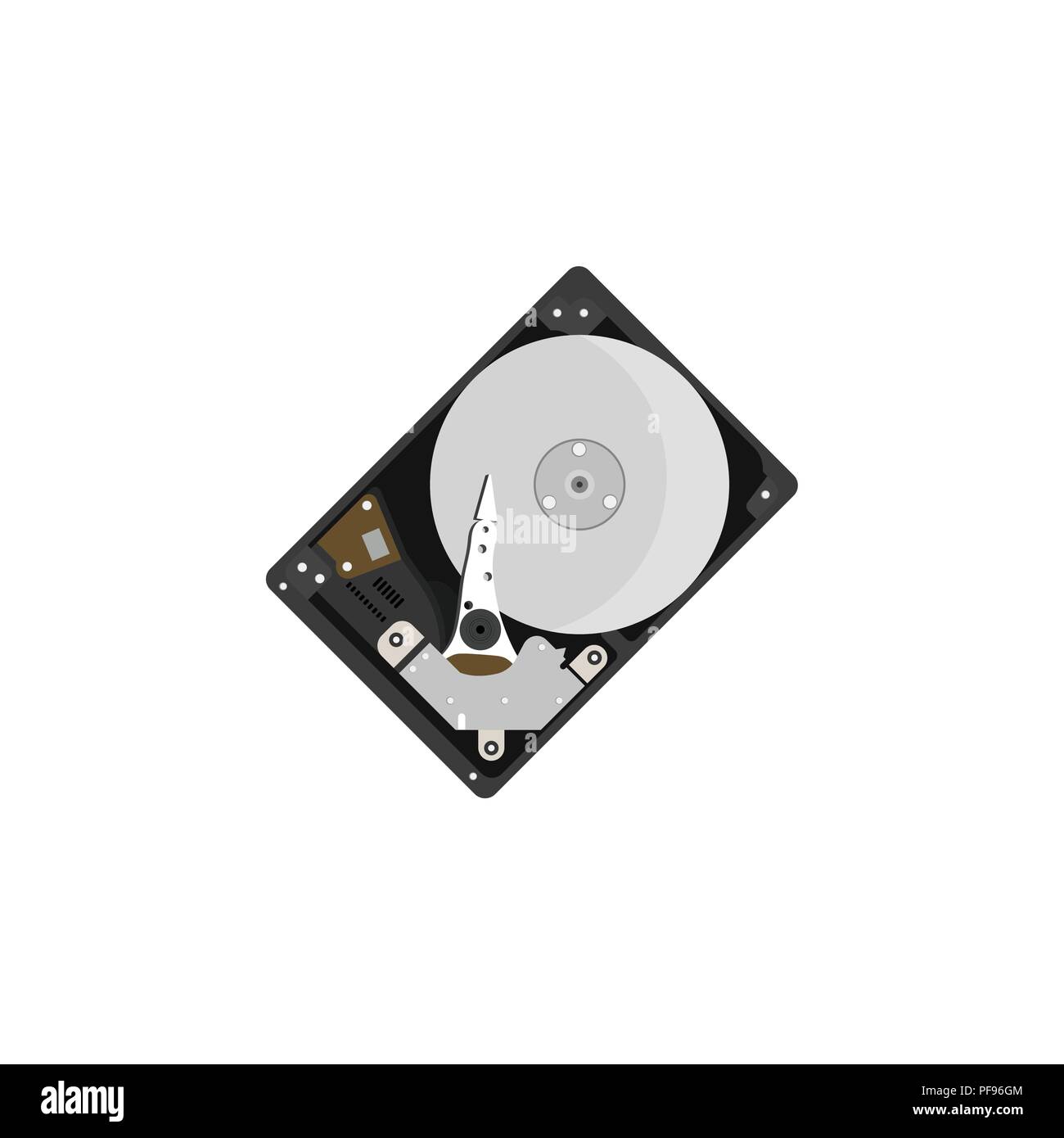 Color vector image. HDD, hard disk on a white background Stock Vector ...