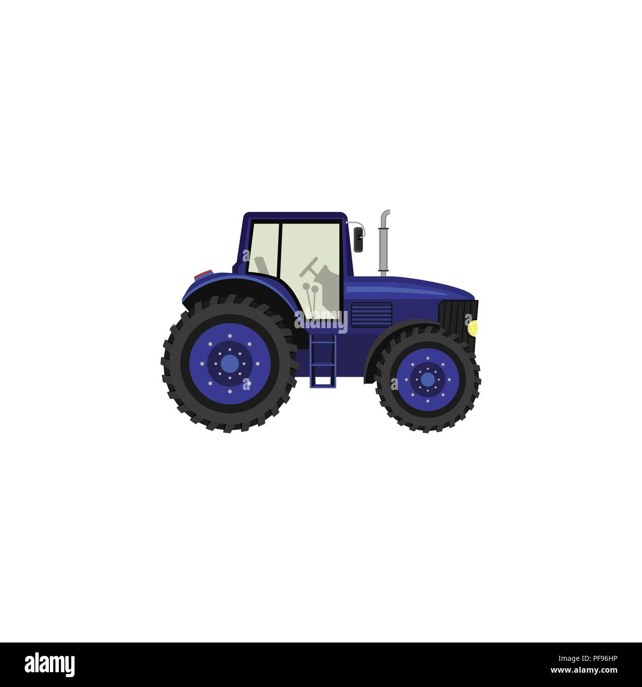 Tractor on field plowing Stock Vector Images - Alamy