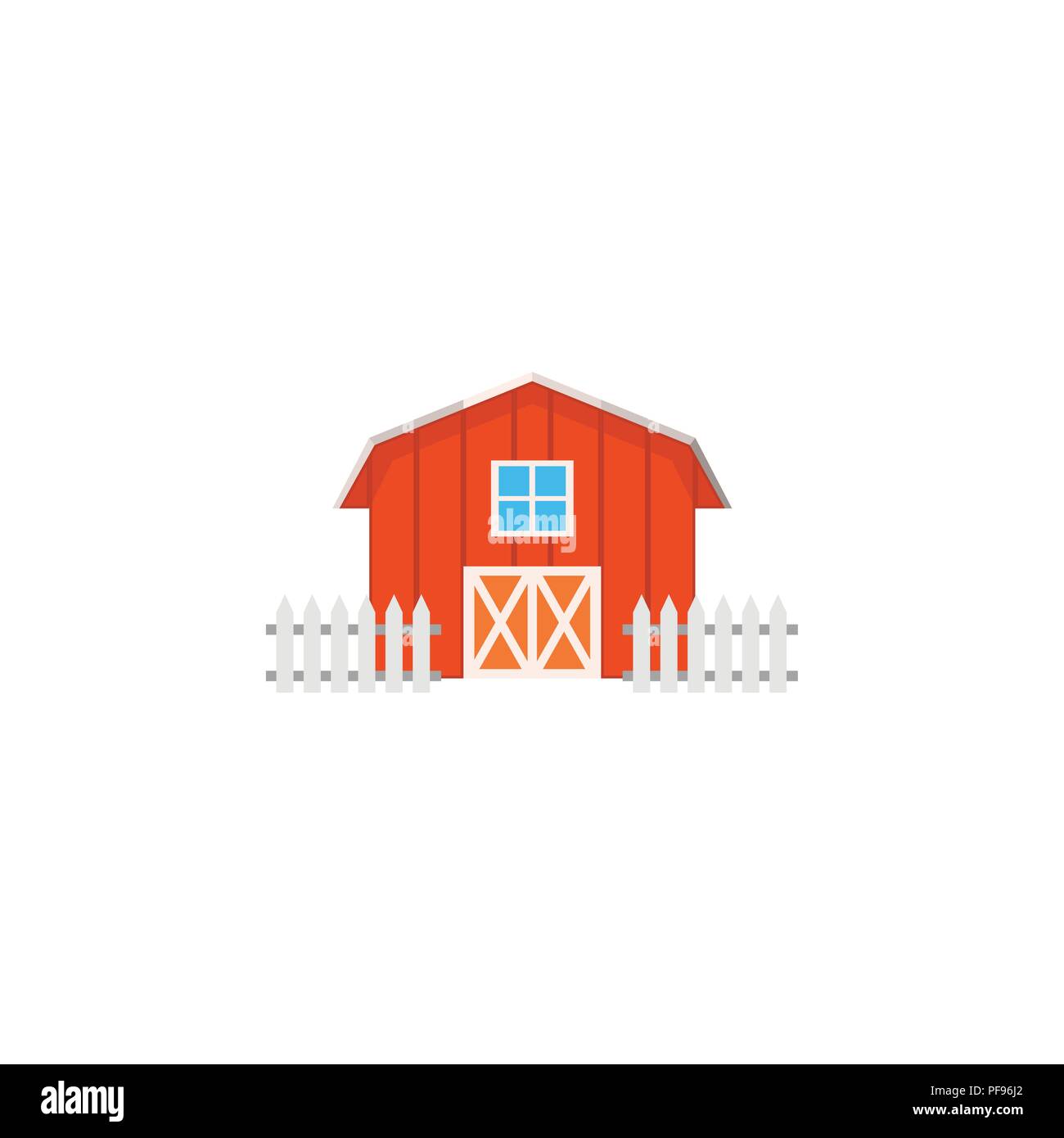 Color image. Barn on a white background Stock Vector Image & Art - Alamy