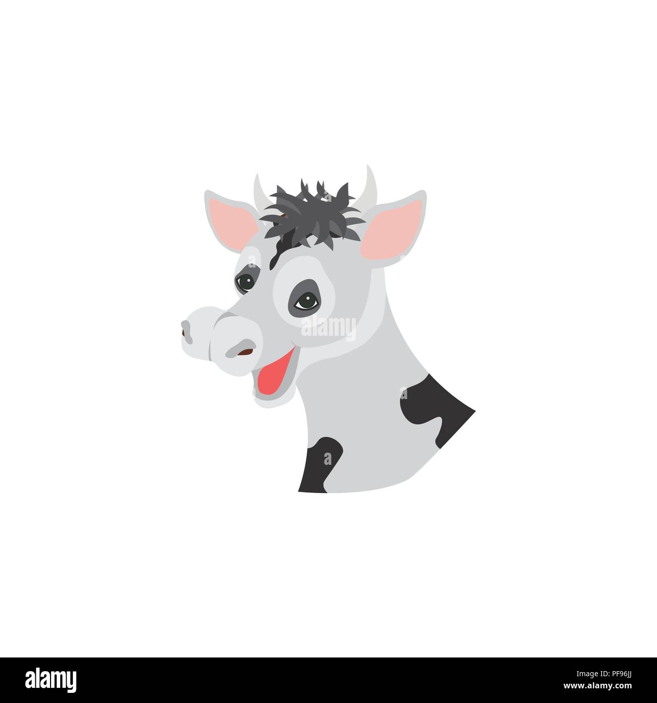Cow in love Stock Vector Images - Alamy