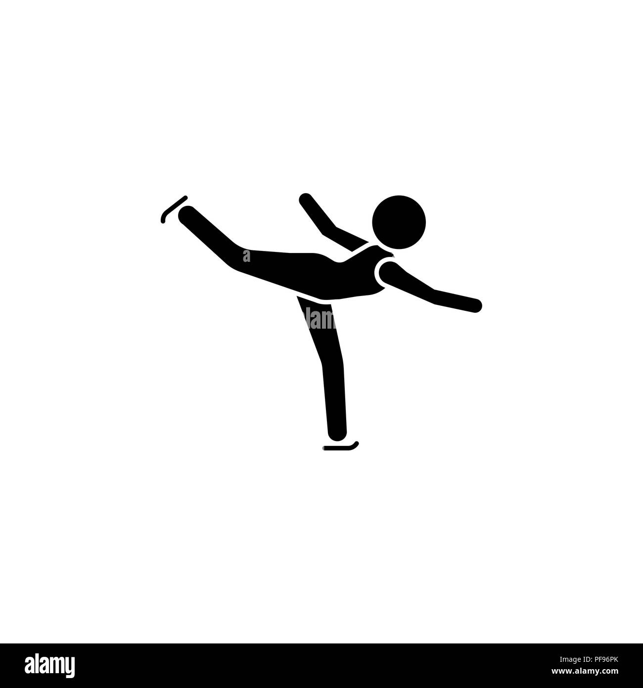 Vector illustration. Figure skating icon. Ice skater icon Stock Vector ...