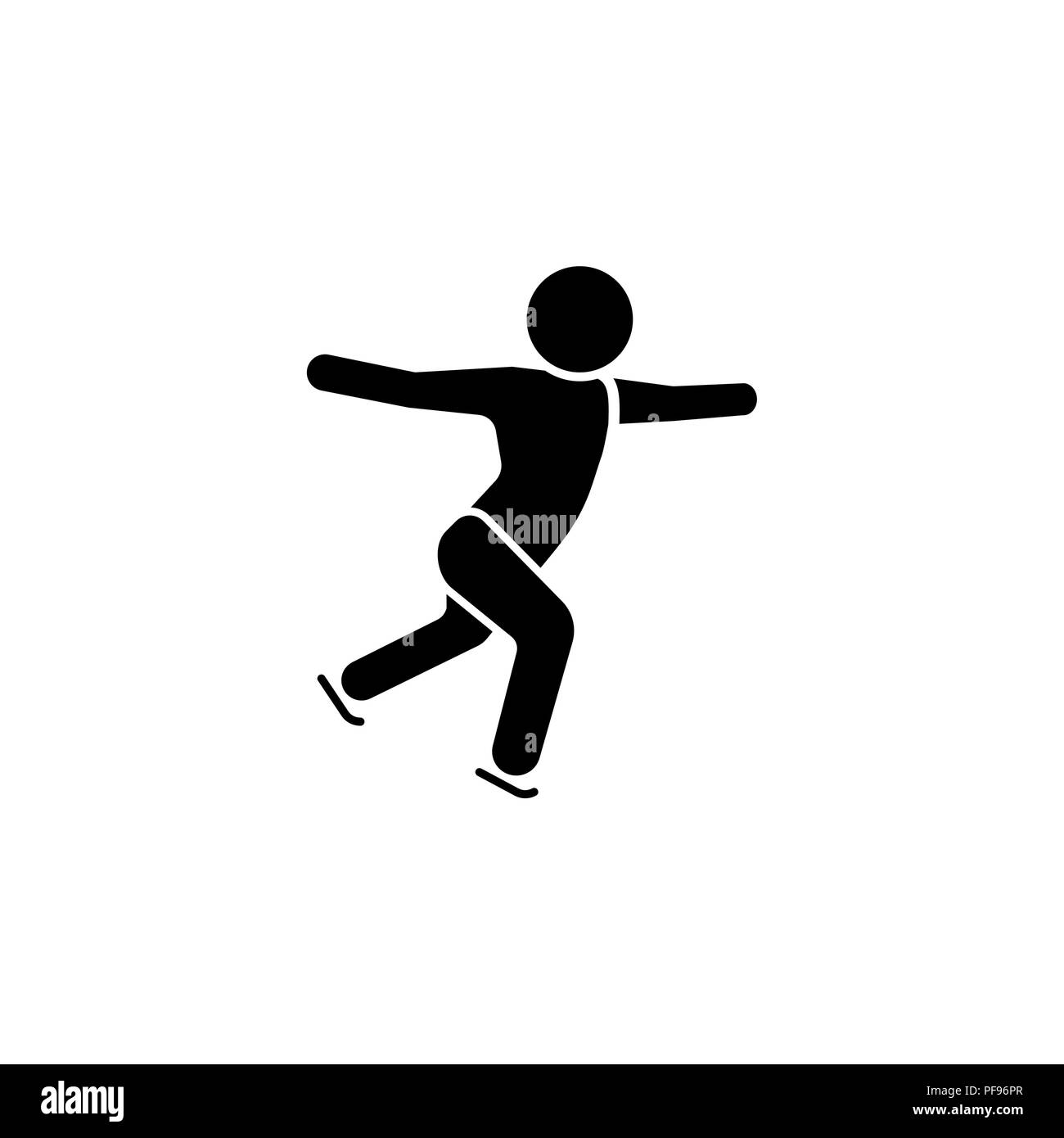 Vector illustration. Figure skating icon. Ice skater icon Stock Vector ...