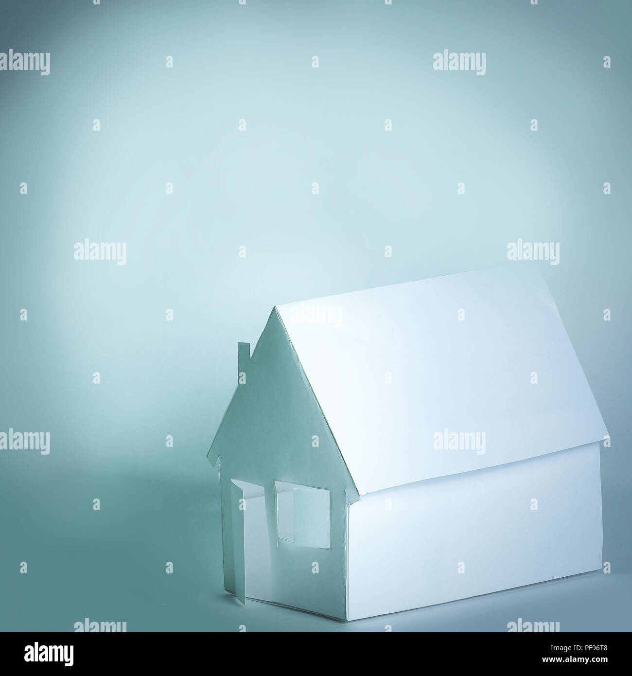 paper house paper background.the concept of a mortgage Stock Photo - Alamy