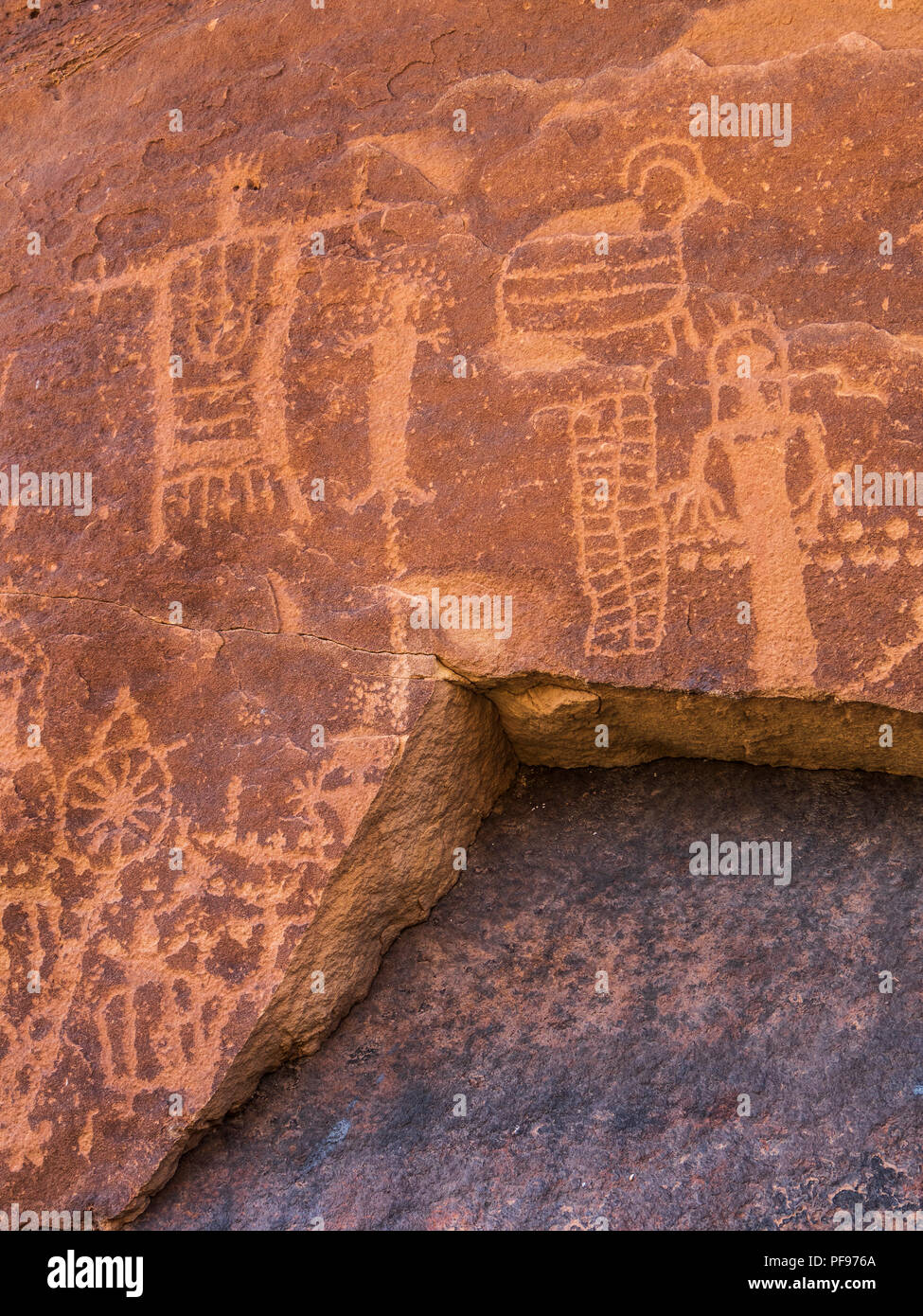 Fremont Indian petroglyphs, Flat Canyon, upper Desolation Canyon north ...