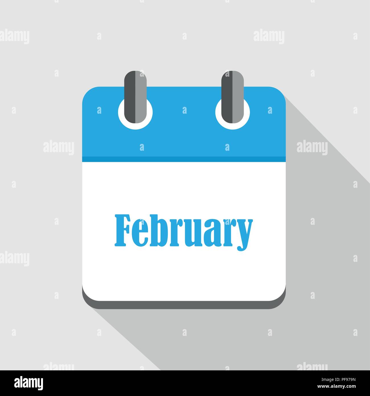 February calendar Stock Vector Images - Alamy