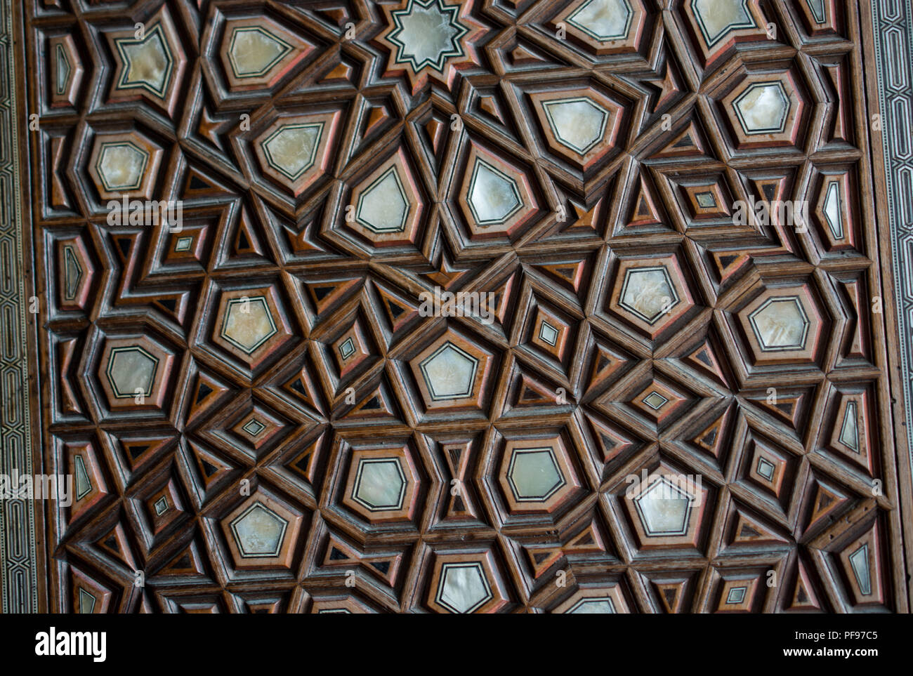 Work ottoman turkish art with geometric patterns in view hi-res stock ...