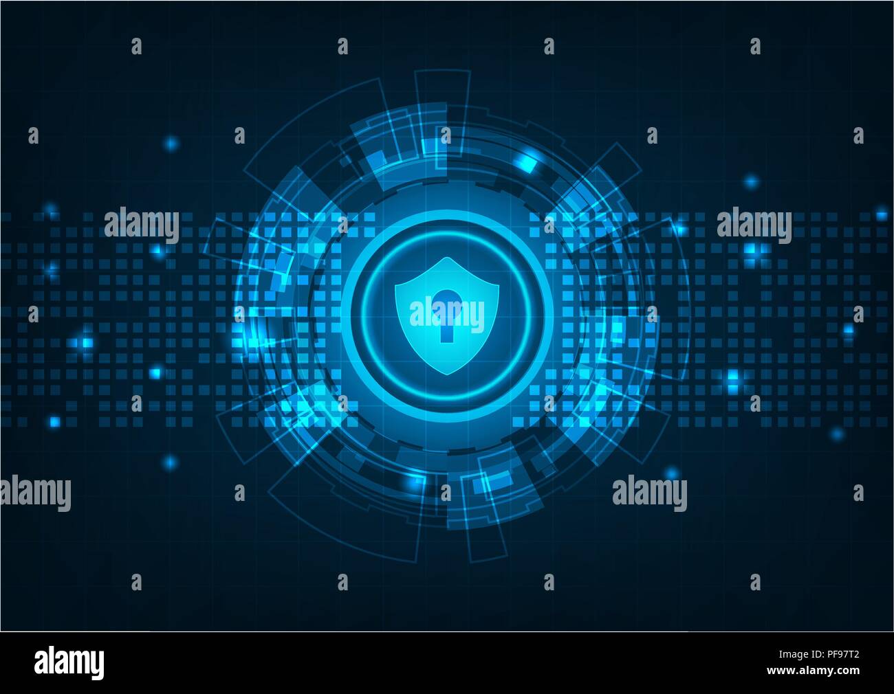 Internet technology cyber security data concept of protect computer ...