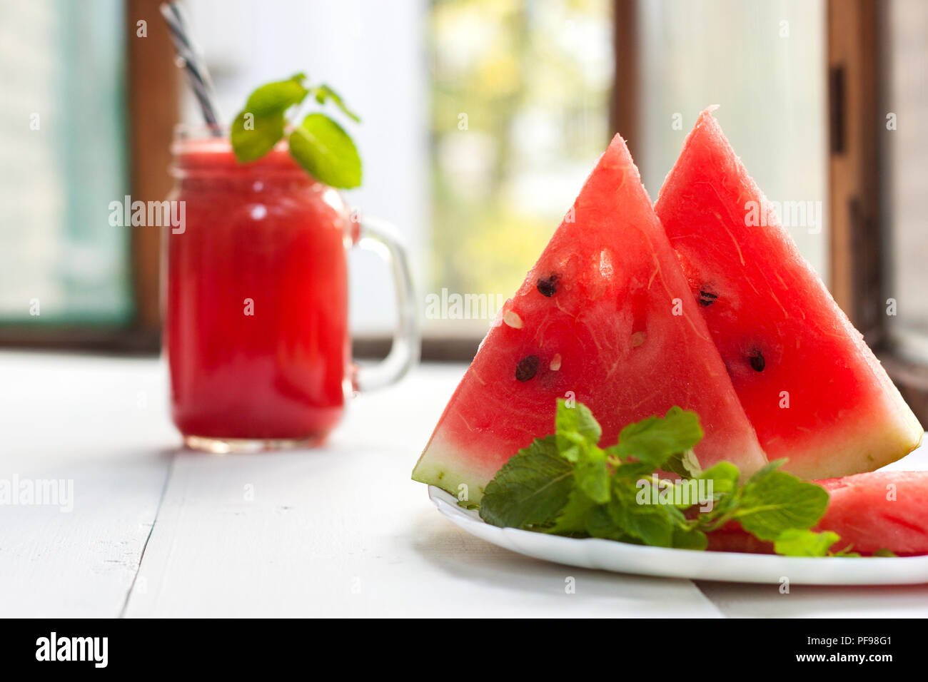 Tasty watermelon drink fresh hi-res stock photography and images - Alamy