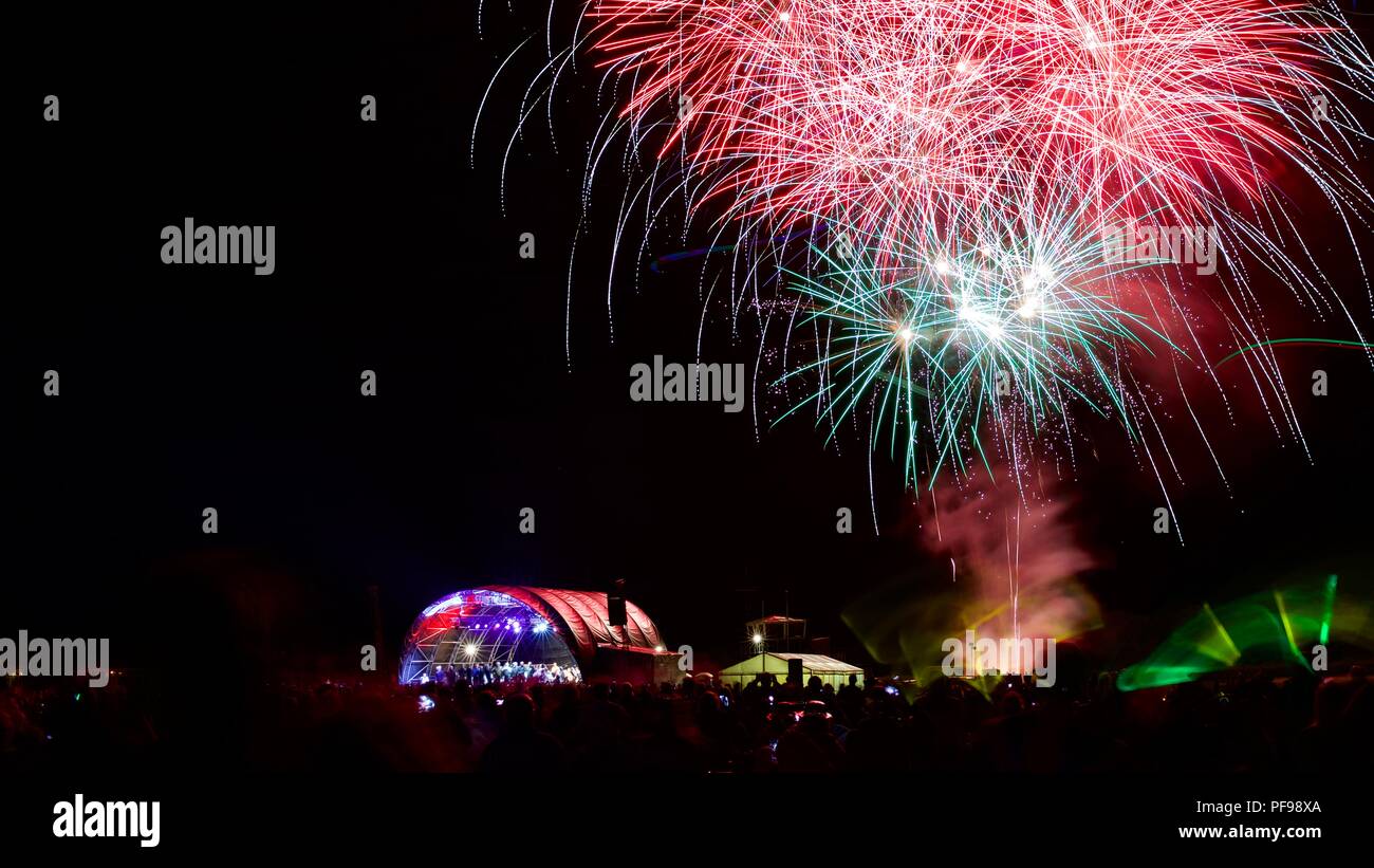 Shuttleworths 21st anniversary Flying Proms spectacular firework finale ...