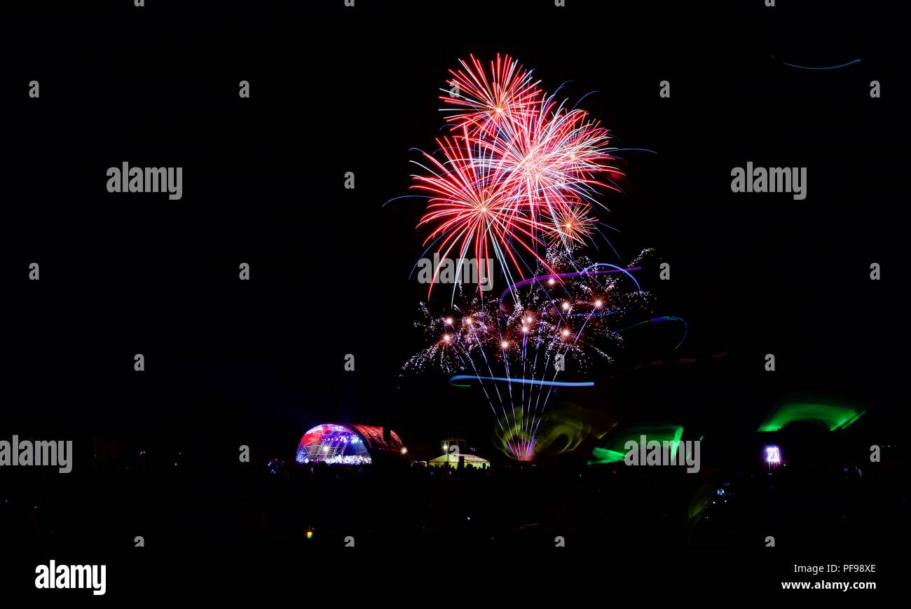 Shuttleworths 21st anniversary Flying Proms spectacular firework finale ...