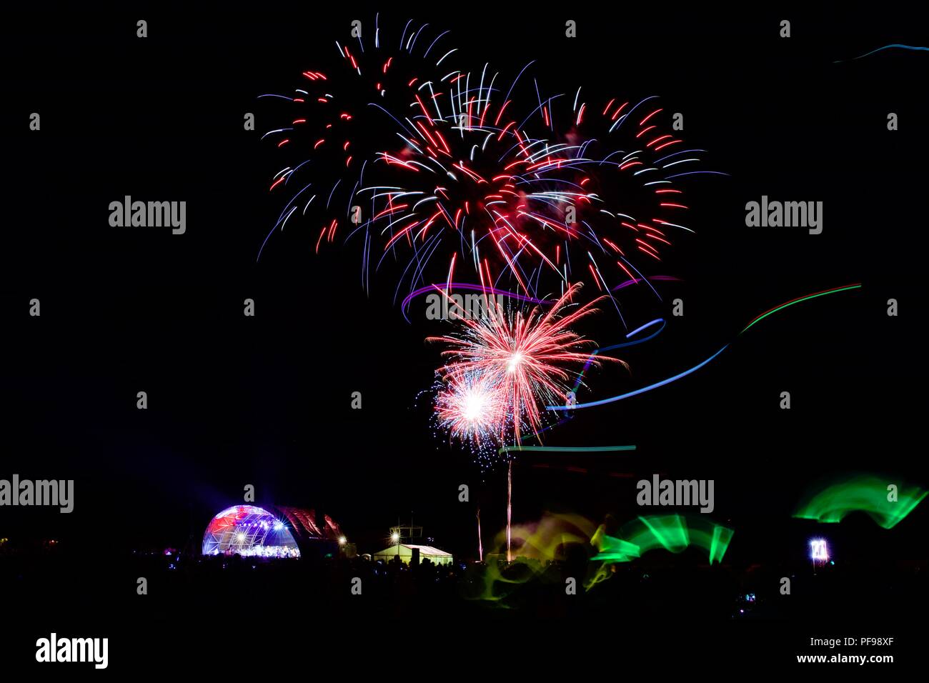 Shuttleworths 21st anniversary Flying Proms spectacular firework finale ...