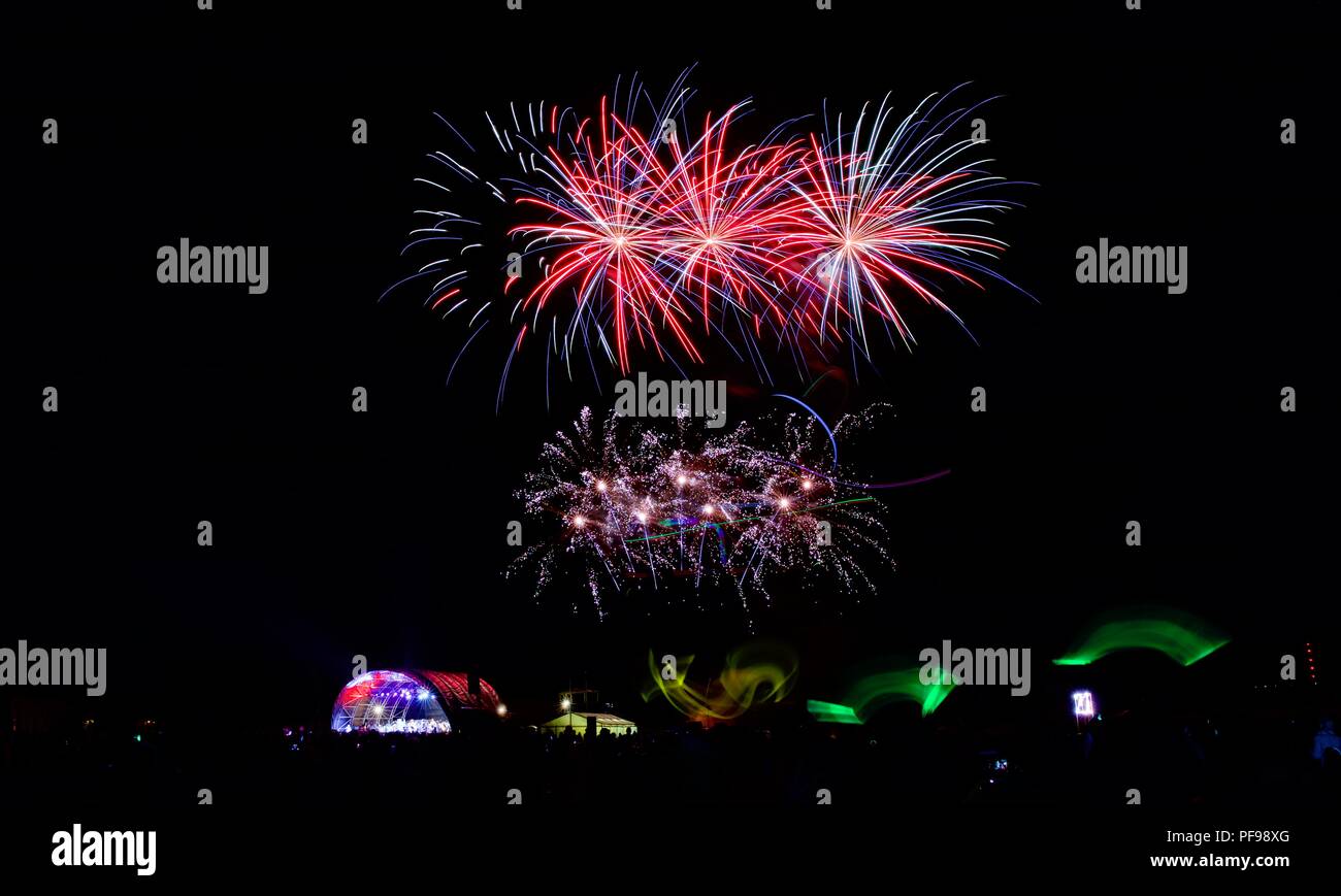 Shuttleworths 21st anniversary Flying Proms spectacular firework finale ...