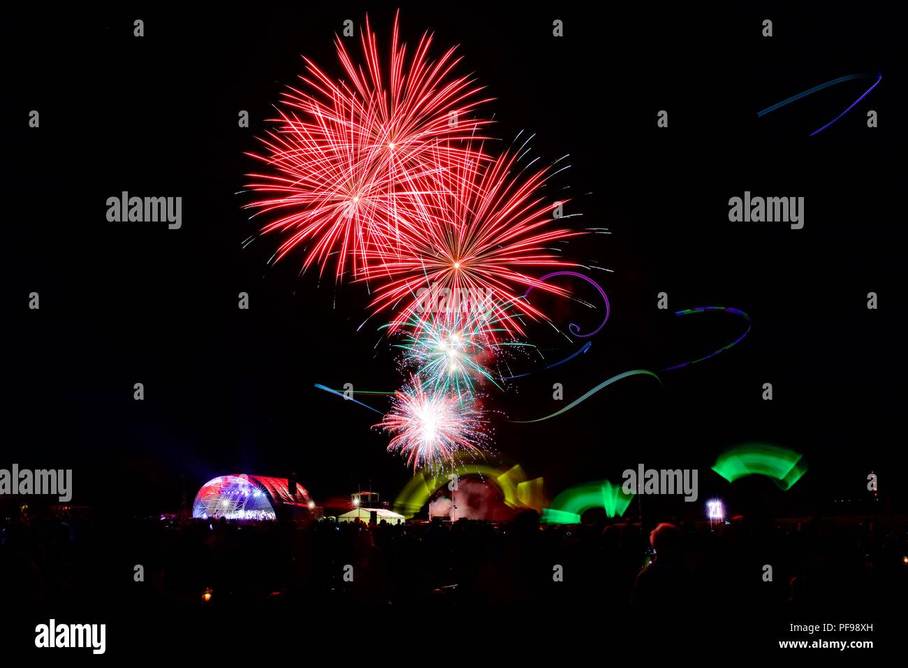 Shuttleworths 21st anniversary Flying Proms spectacular firework finale ...