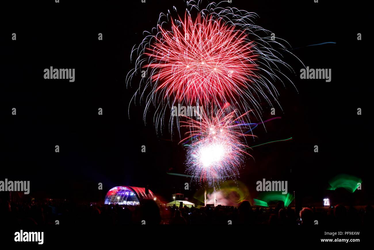 Shuttleworths 21st anniversary Flying Proms spectacular firework finale ...