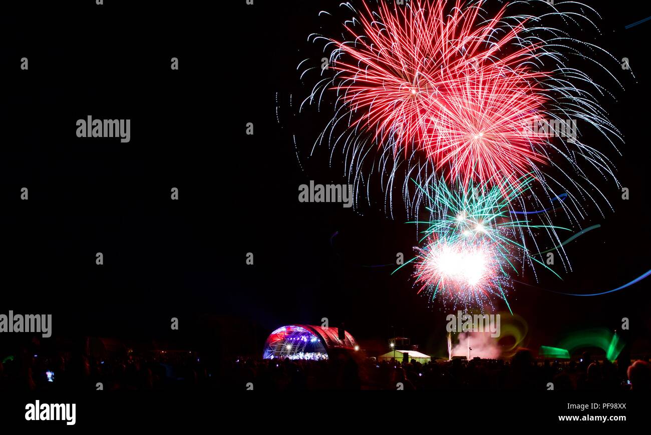 Shuttleworths 21st anniversary Flying Proms spectacular firework finale ...
