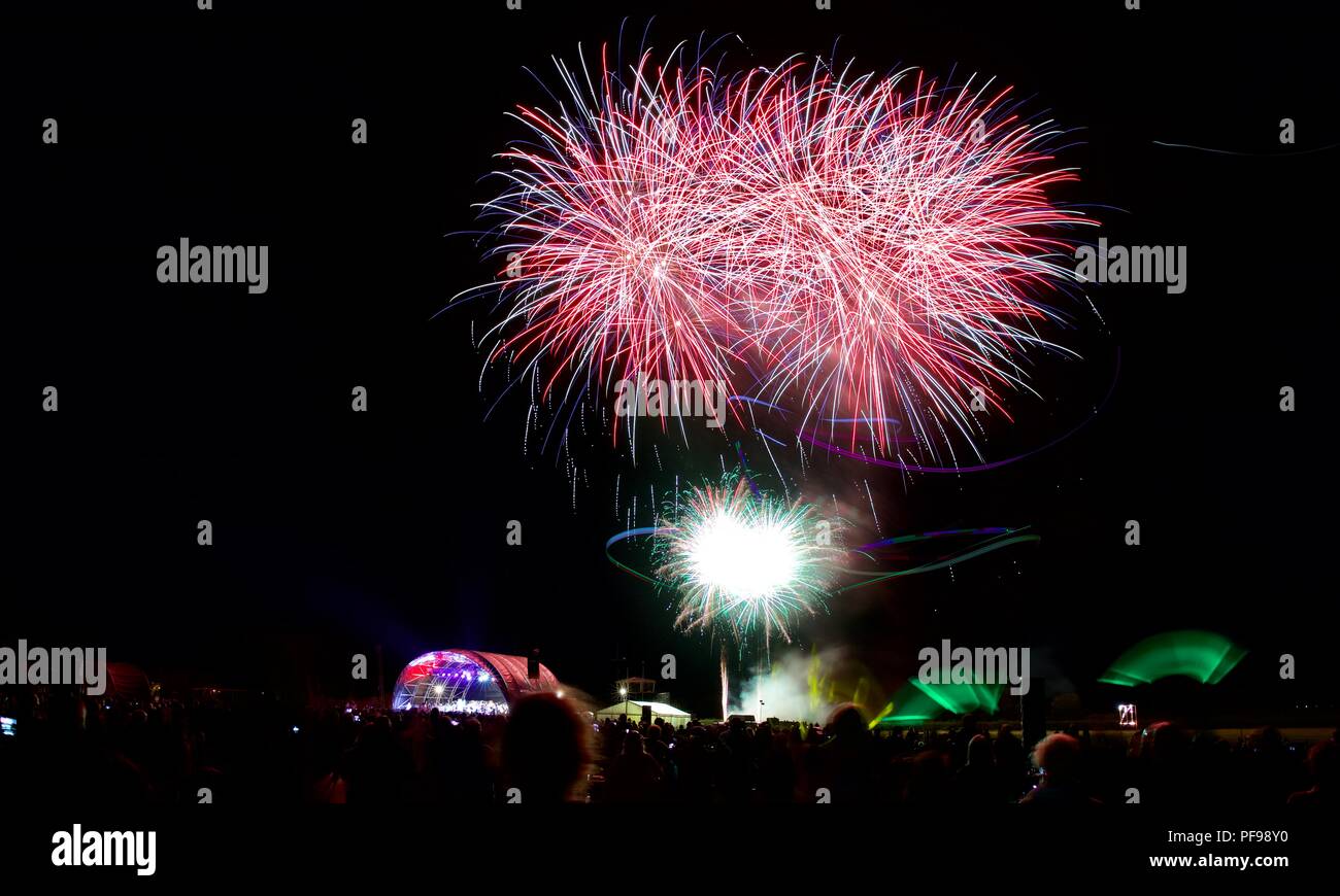 Shuttleworths 21st anniversary Flying Proms spectacular firework finale ...