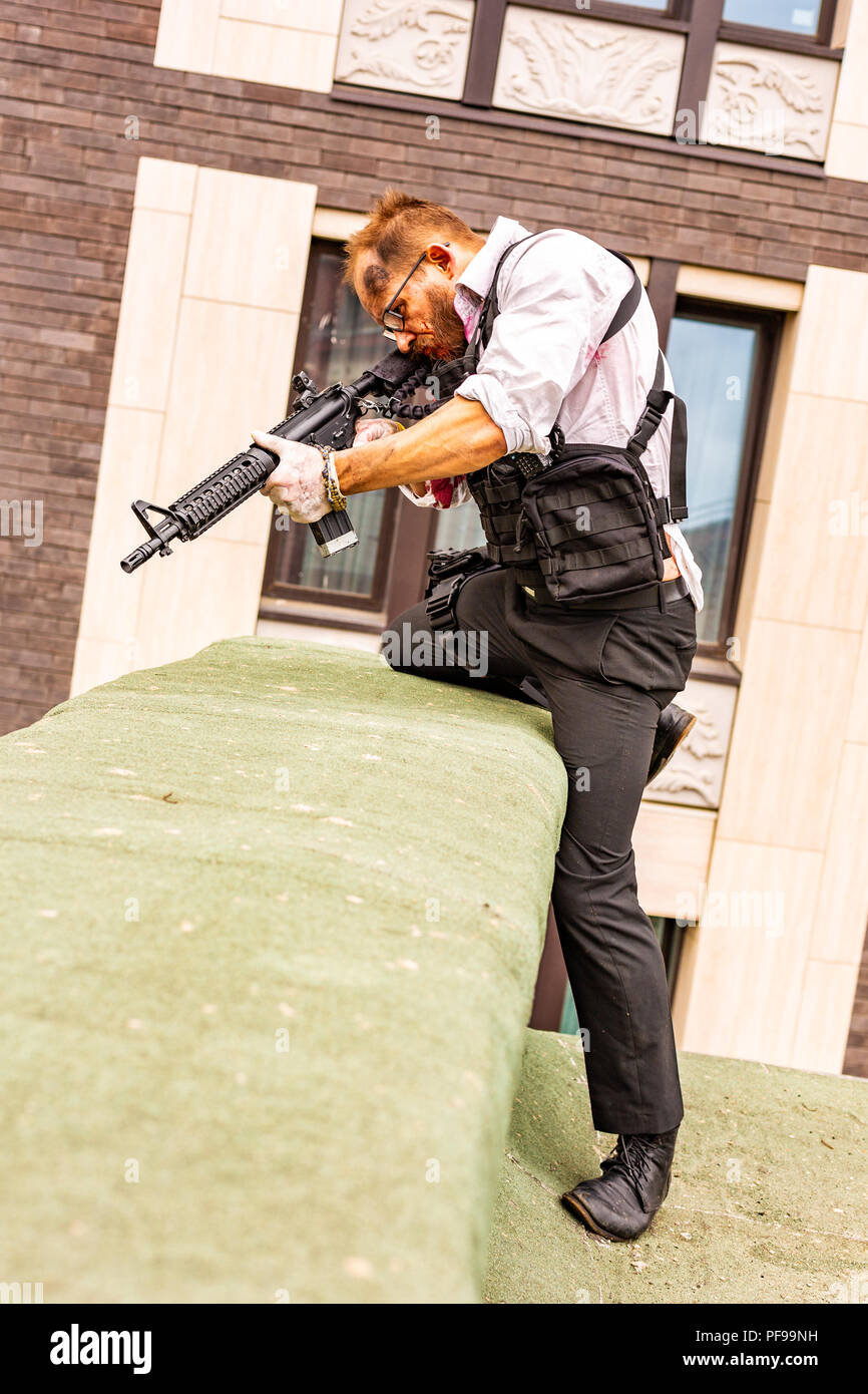 Battle movie shoot hi-res stock photography and images - Alamy