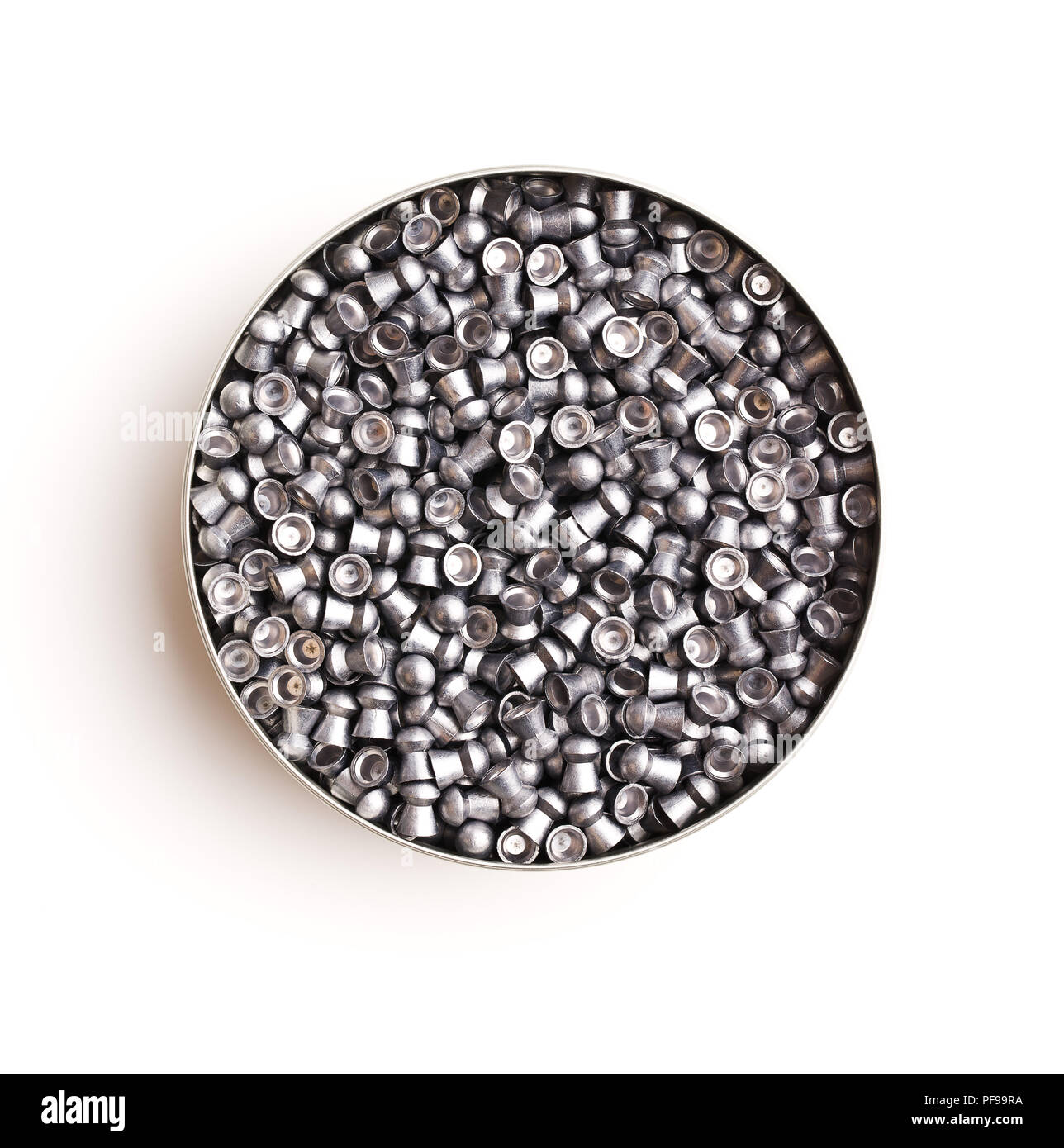 Lead airgun pellets isolated on white background Stock Photo - Alamy