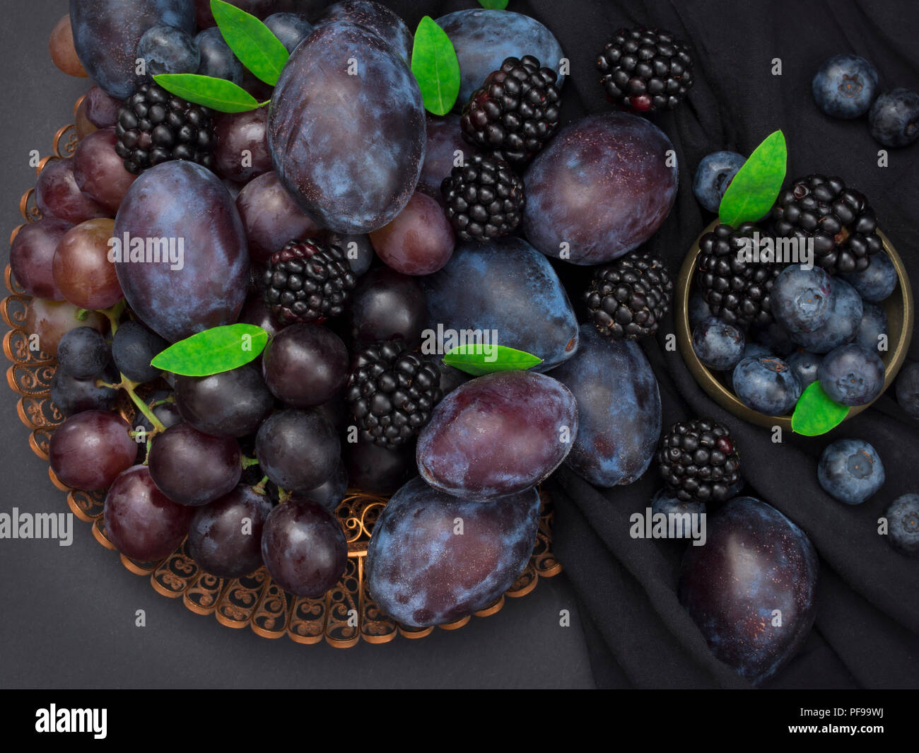 blue fruit collection Stock Photo - Alamy