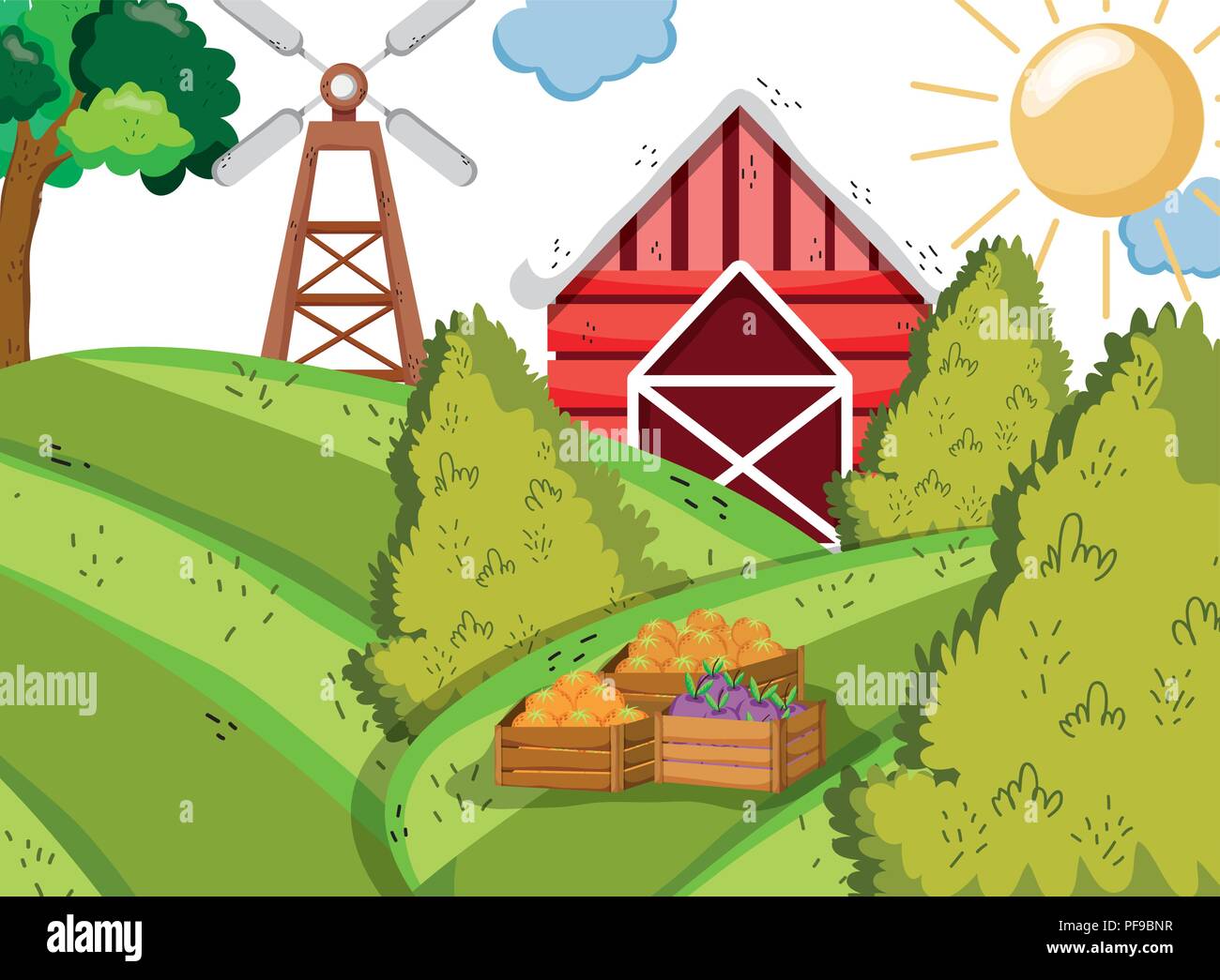 Farm cute cartoons Stock Vector Image & Art - Alamy