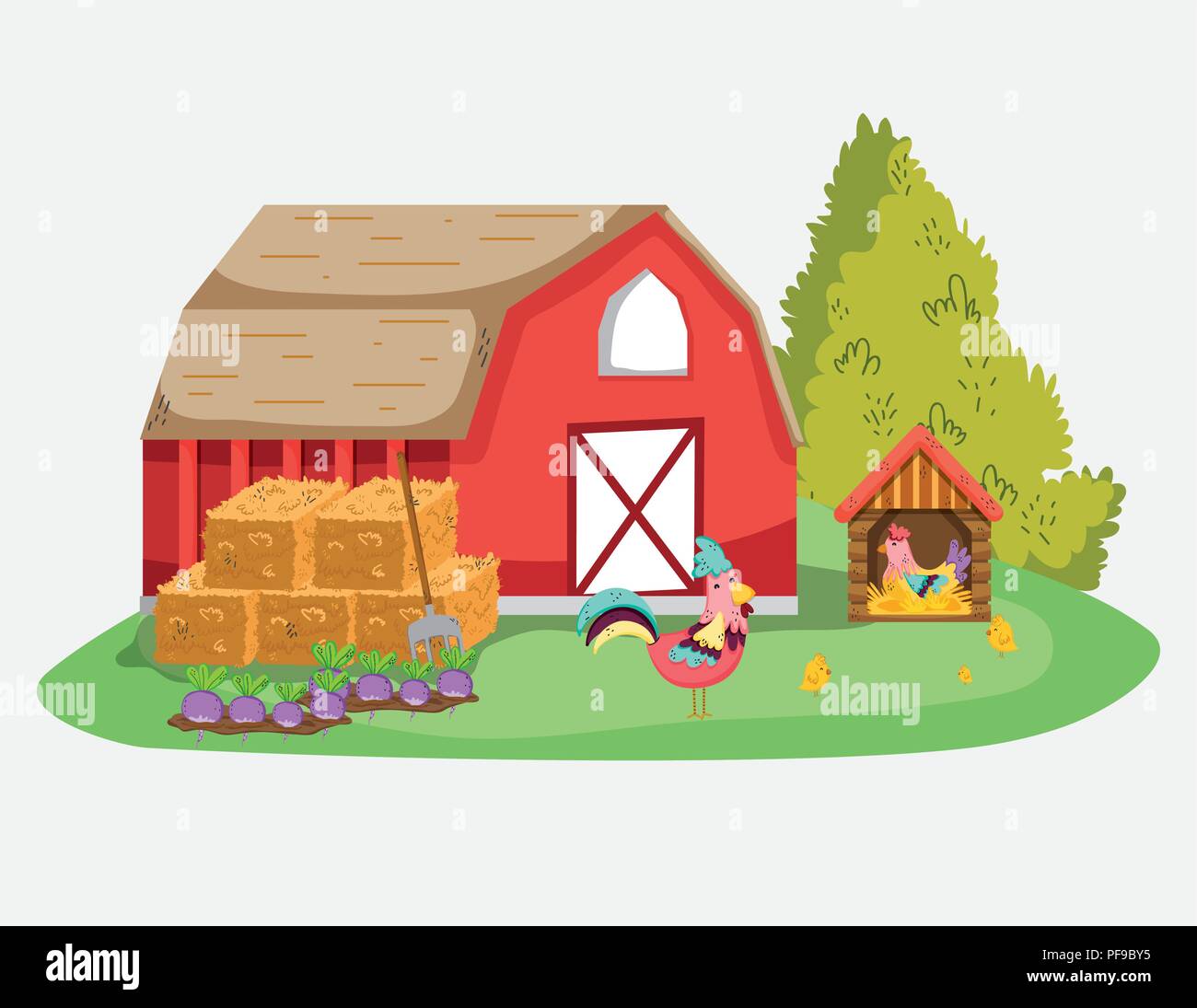 Farm cute cartoons Stock Vector Image & Art - Alamy