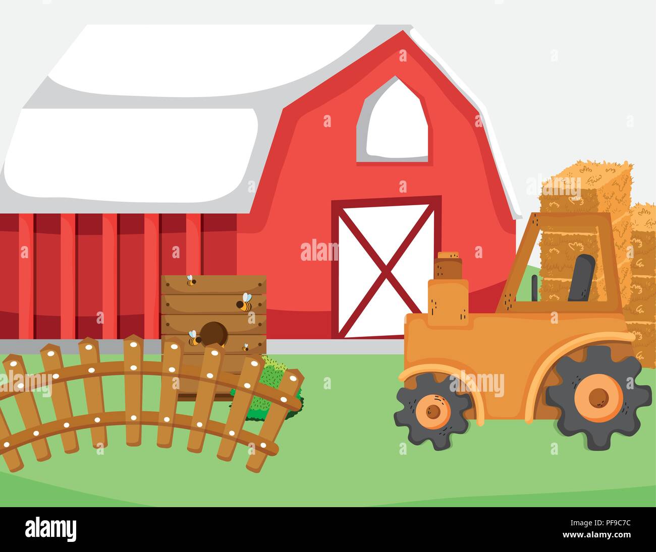 Farm cute cartoons Stock Vector Image & Art - Alamy