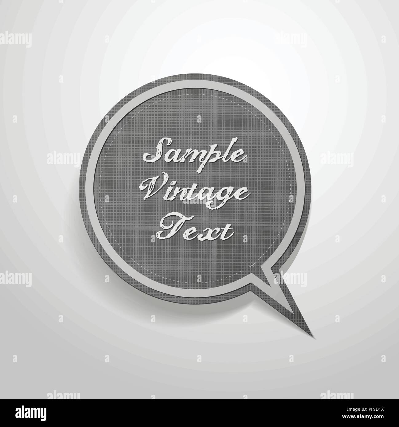 Grey Speech Bubble Concept with Vintage Text - Illustration in Freely ...