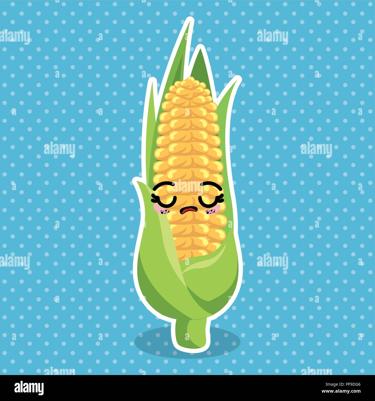 fresh corn vegetable kawaii character Stock Vector Image & Art - Alamy