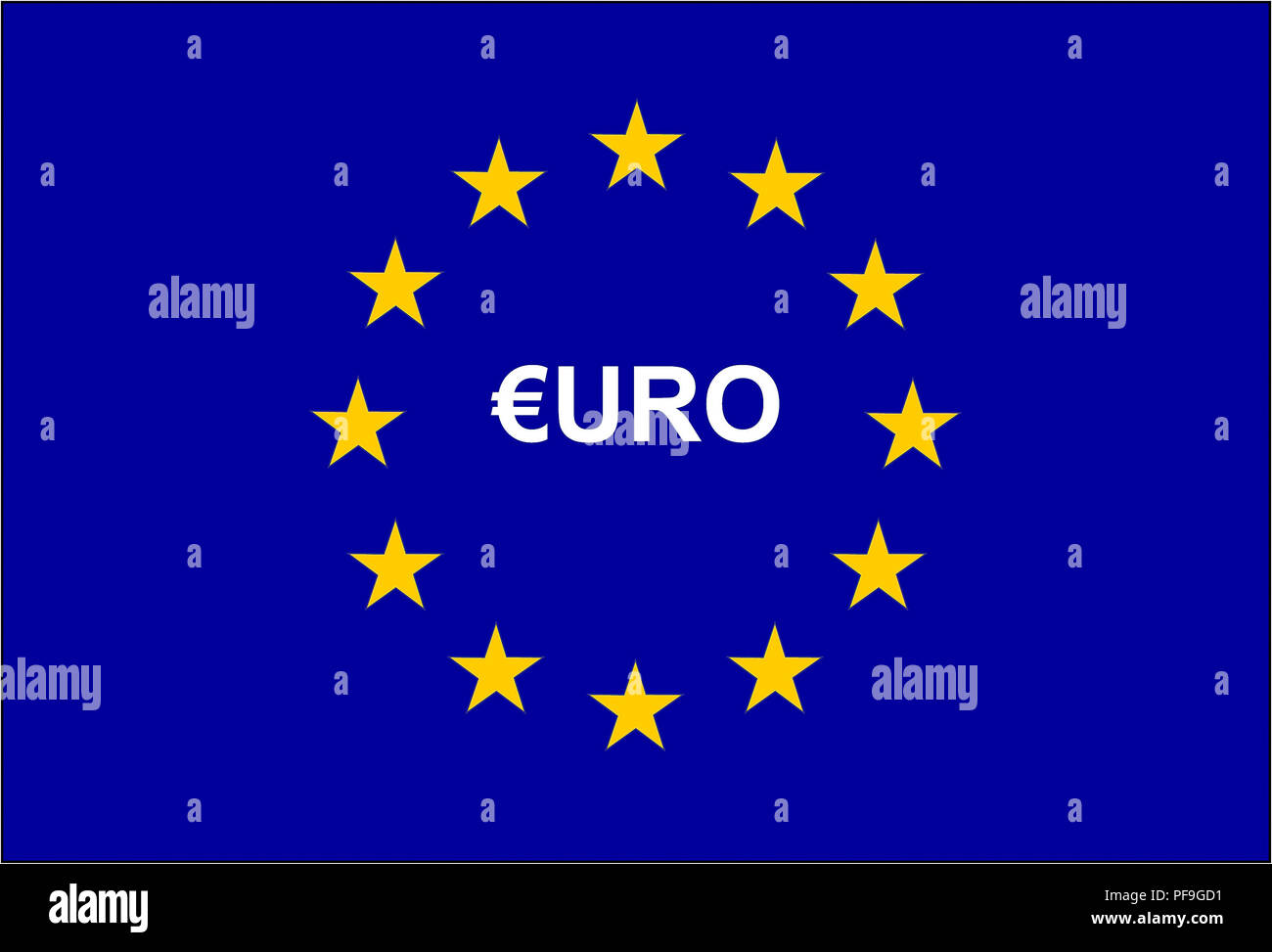 European Union Flag and symbol Euro Stock Photo - Alamy