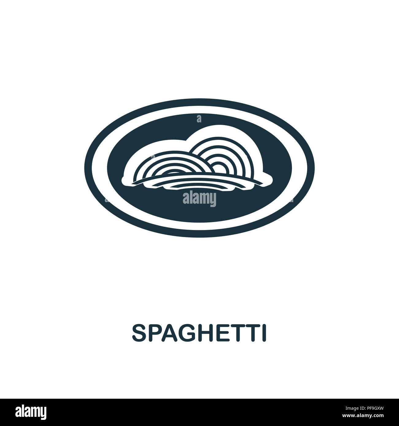 Spaghetti creative icon. Simple element illustration. Spaghetti concept ...