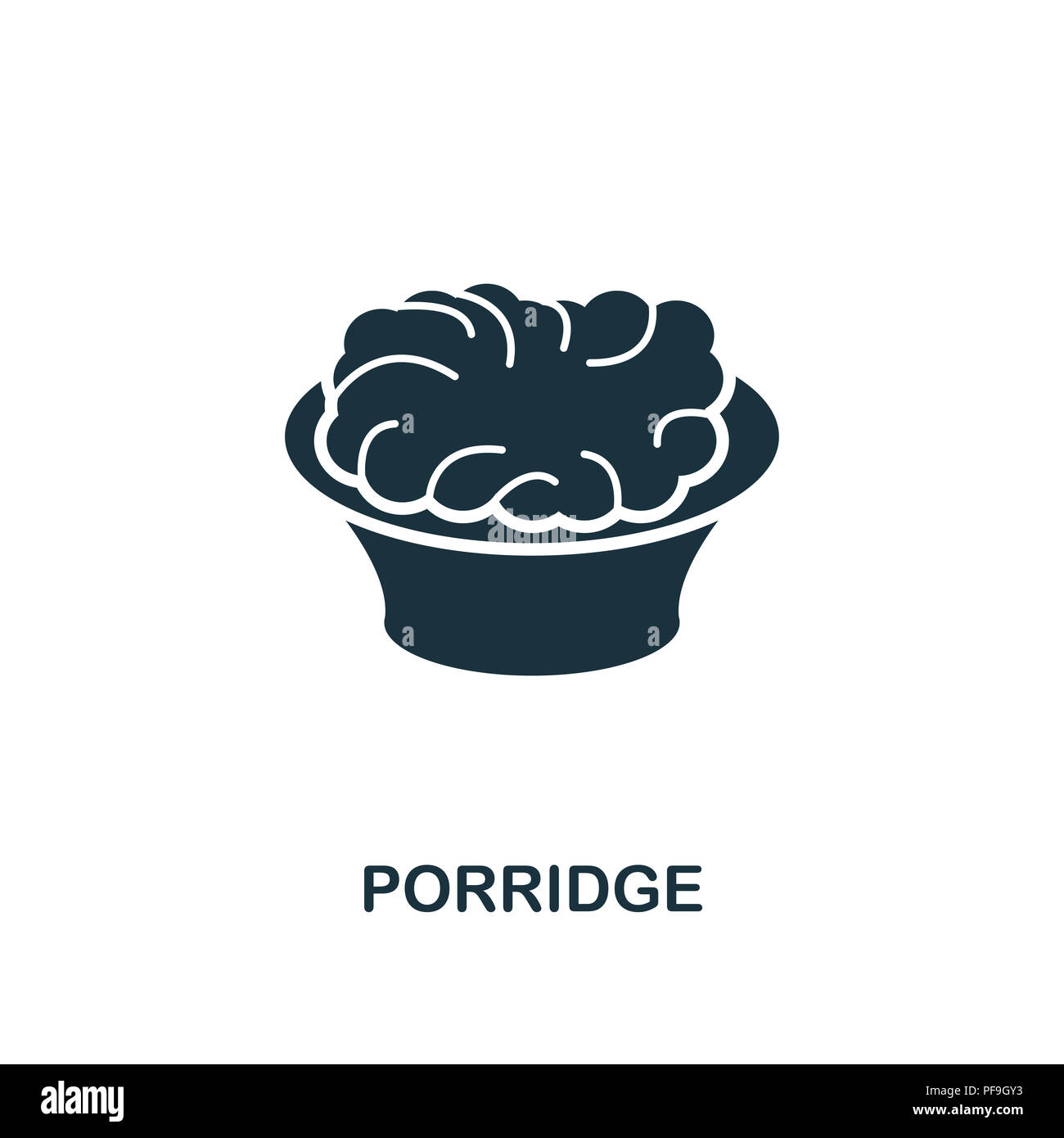 Porridge creative icon. Simple element illustration. Porridge concept ...