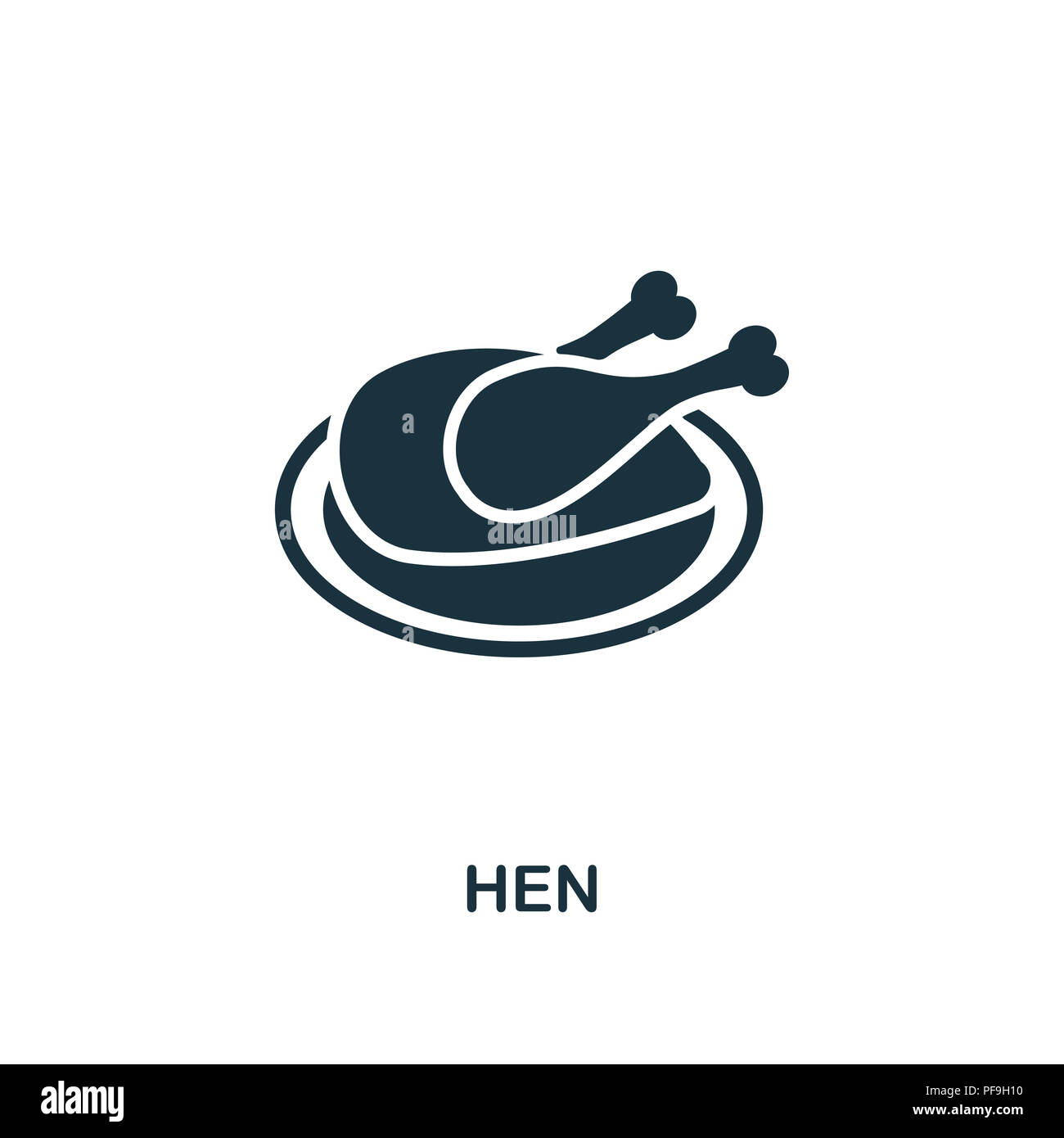 Hen creative icon. Simple element illustration. Hen concept symbol ...