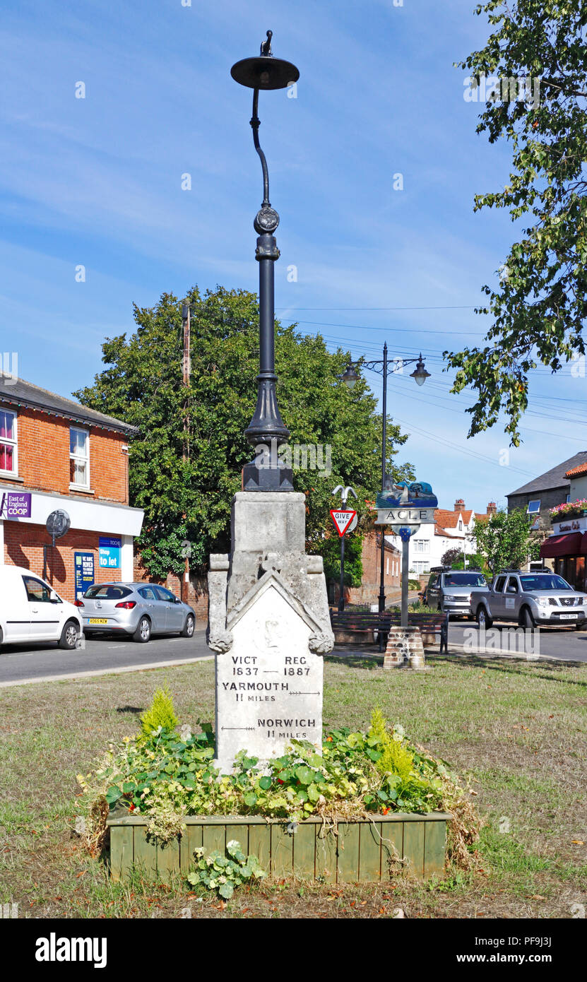 A view of the Queen Victoria Jubilee Memorial on The Green in the ...