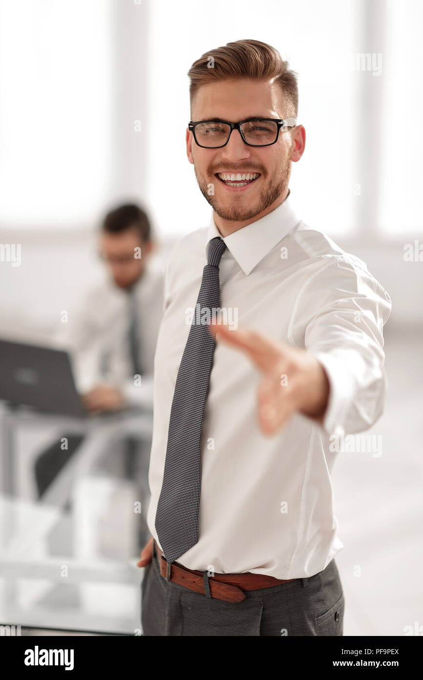 Man Holding Out Hand Shake High Resolution Stock Photography and Images ...