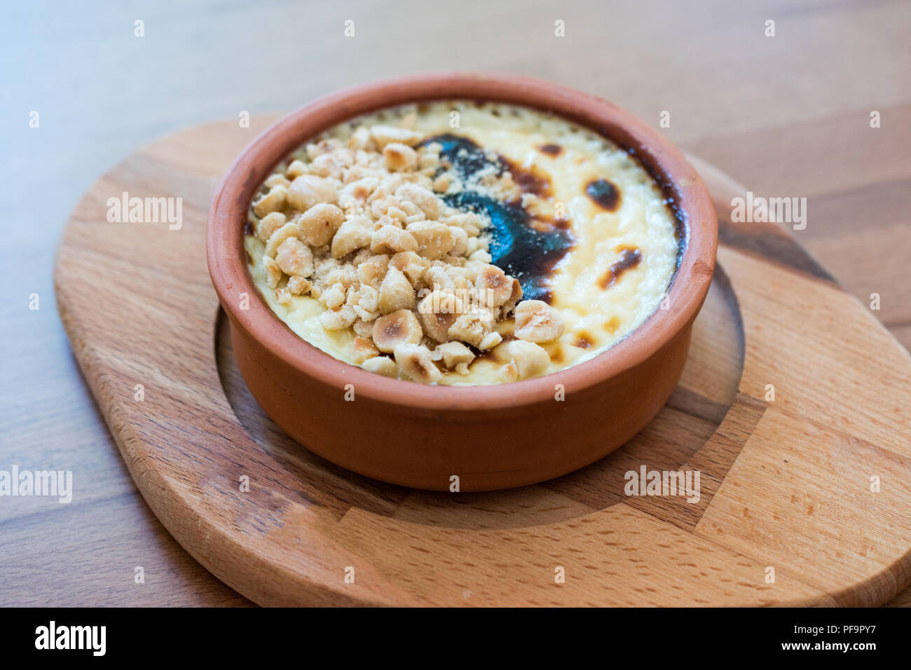 Turkish Dessert Rice Pudding Sutlac with Hazelnut Powder. Traditional ...