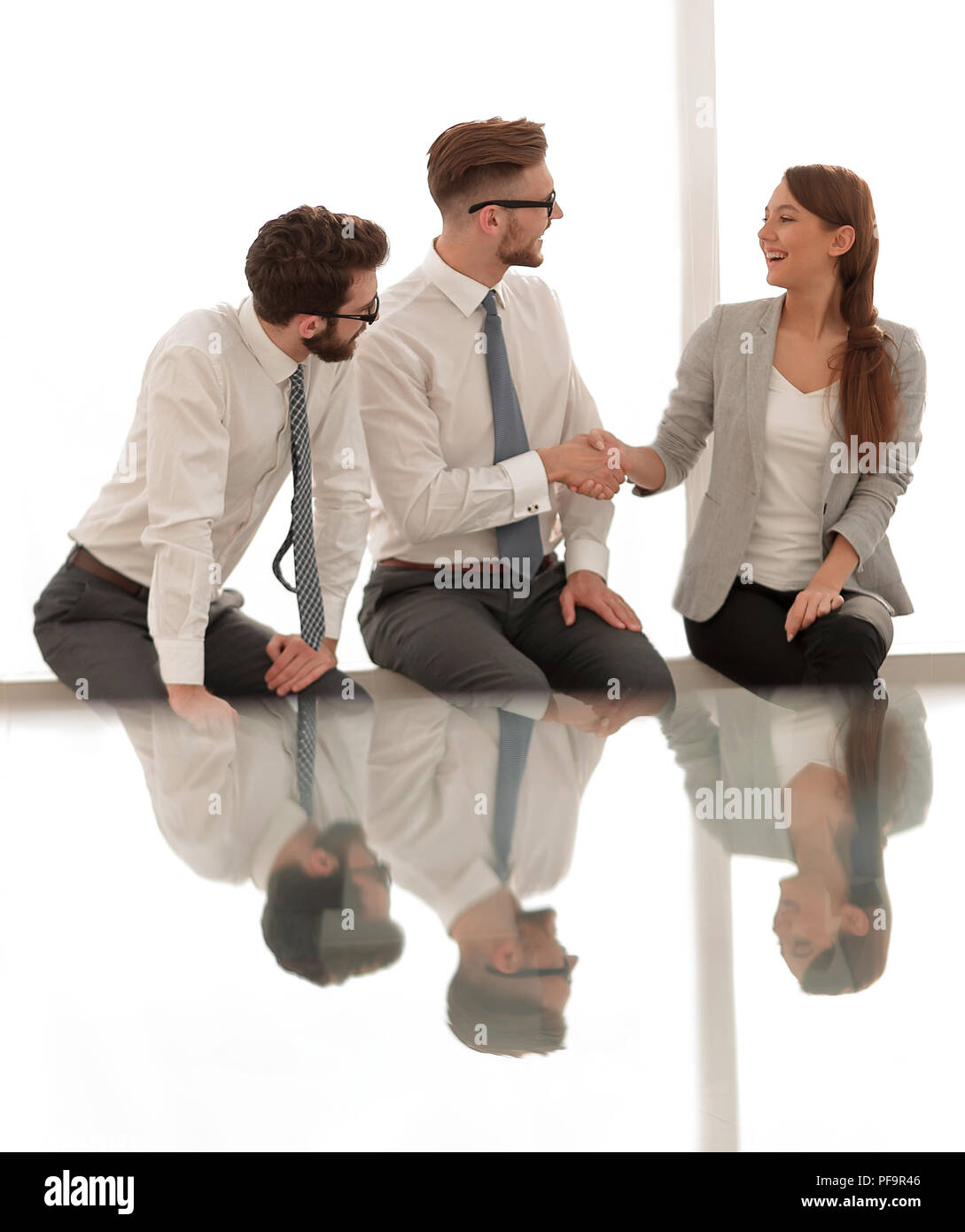 Business group discussing new Cut Out Stock Images & Pictures - Alamy