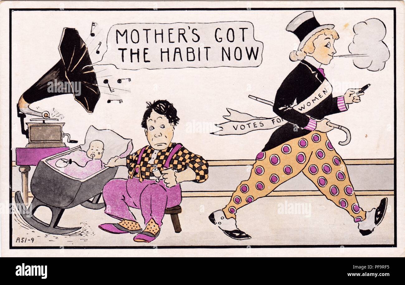 Womens suffrage cartoon hi-res stock photography and images - Alamy