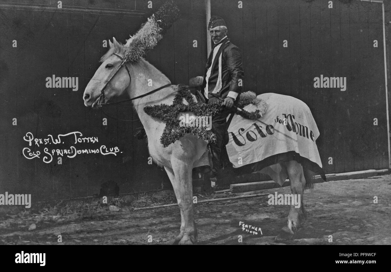 Black and white photograph showing suffragist William Totten, President ...