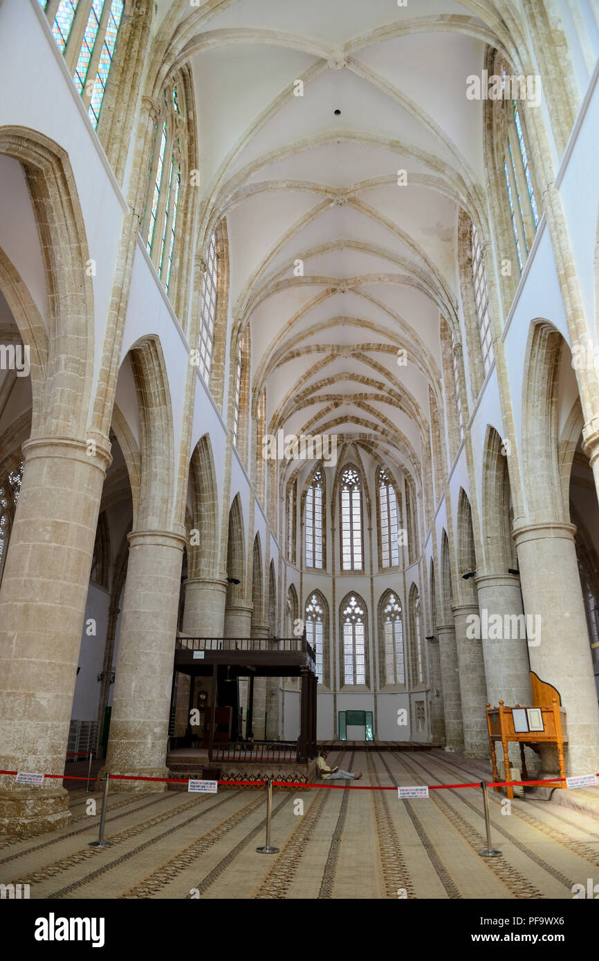 Interior of St Nicholas Cathedral (Lala Mustafa Pasha Mosque) in the ...