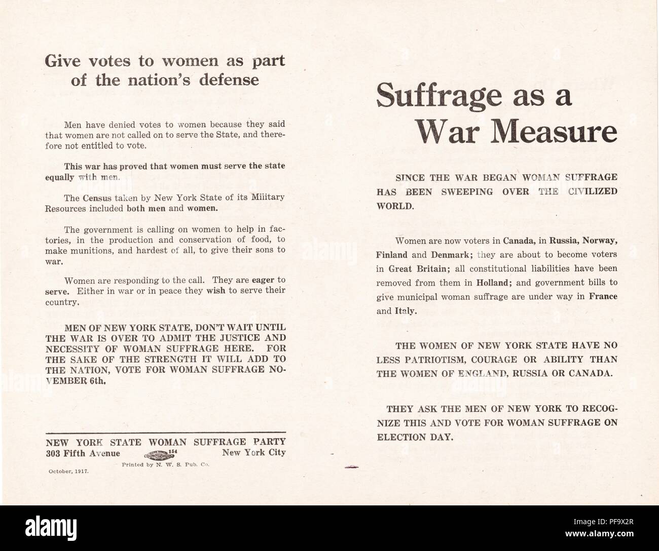 Suffrage pamphlet hi-res stock photography and images - Alamy