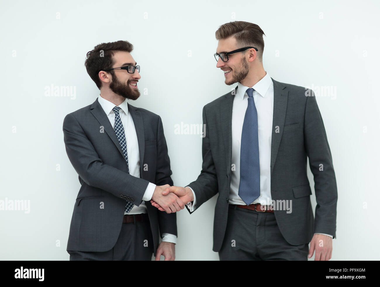 handshake of two business people Stock Photo - Alamy