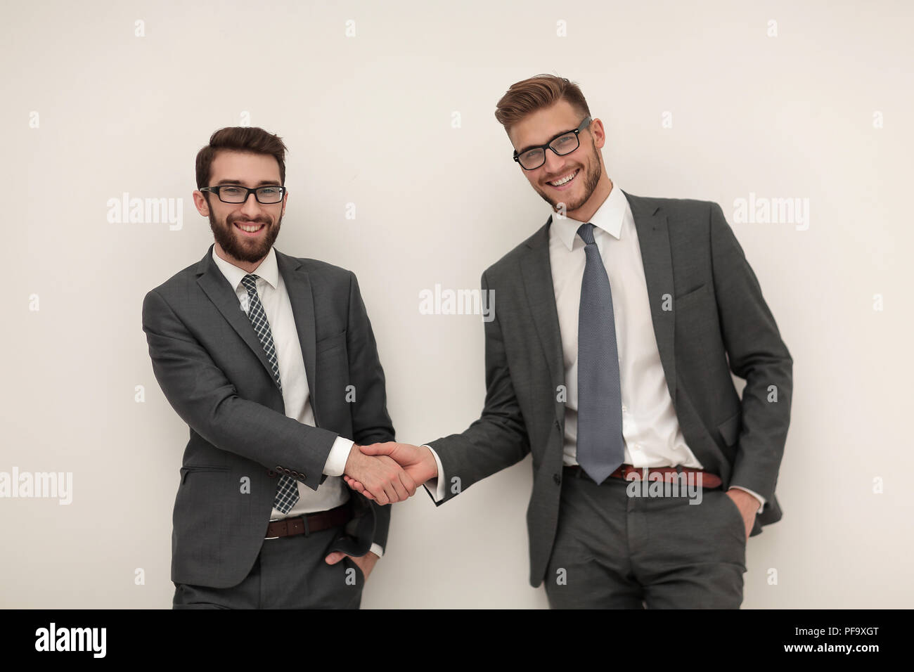 handshake of two business people Stock Photo - Alamy